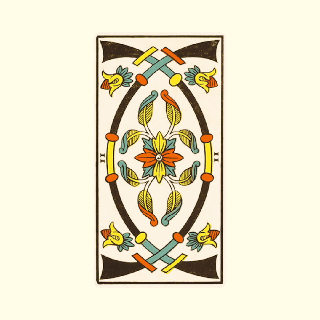 Guide du tarot : Le Deux d’Épée | Aeternum