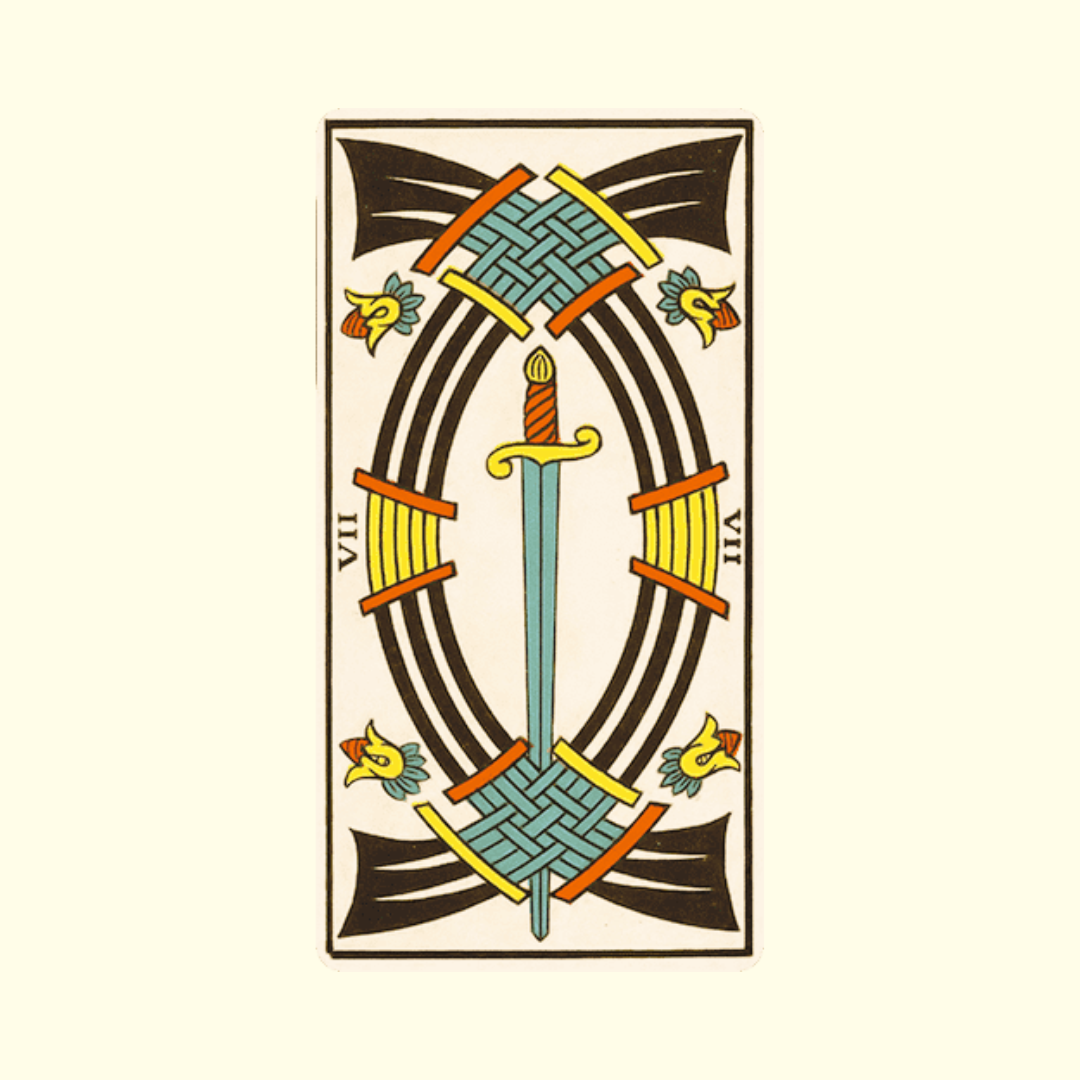 Guide du tarot : Le Sept d’Épée | Aeternum
